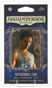 fantasy flight games arkham horror the card game nathaniel cho starter deck - unleash the fury of a new investigator! cooperative living card game, ages 14+, 1-4 players, 1-2 hour playtime, made