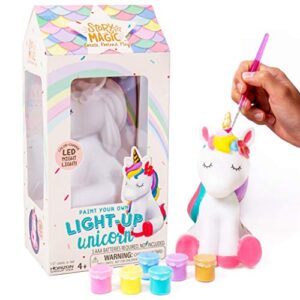 story magic paint your own light-up unicorn by horizon group usa, paintable, batteries required, color-change, led night light