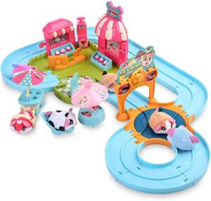 xqw hamster track toys for kids,pets set toy suitable for ages 3, 4, 5,6,7, kids toy great gift toddlers, toy for boys and girls.(rat set)