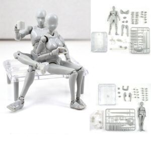 body kun doll pvc body chan dx set 2.0 gray color for shf body kun dx set male & female action figure model set