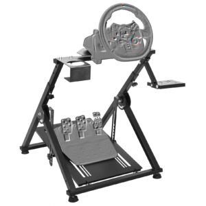 hottoby racing steering wheel adjustable fits for logitech and thrustmaster, steering wheel, pedals and handbrake not included