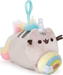 gund pusheenicorn donut log backpack clip plush stuffed animal cat unicorn, 5"