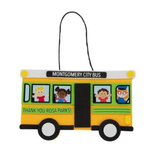 rosa parks bus sign craft kit - makes 12 - black history month crafts for kids