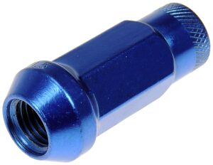 dorman 713-385d blue open end knurled wheel nuts compatible with select models, 20 pack