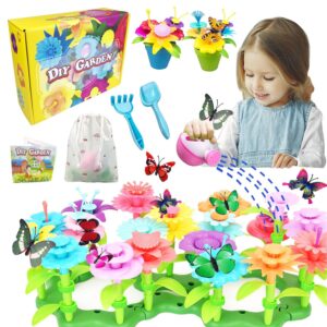 gifts toys for 3, 4, 5, 6 year old girls - diy flower garden building kits educational outdoor activity for preschool toddlers playset stem toy crafts birthday easter gifts for girls kids