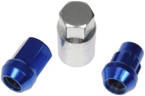 dorman 713-375d blue acorn wheel nut lock set compatible with select models, 20 pack