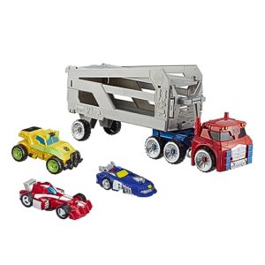 transformers playskool heroes rescue bots academy road rescue team trailer 4-pack converting toy