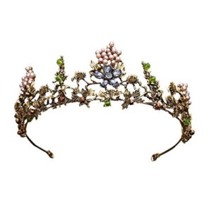 fairy crown tiara - colourful & earthy floral goddess green woodland elven forest princess crown