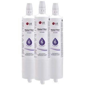 lg lt600p lt600p3 refrigerator water filter, 3 count (pack of 1), white