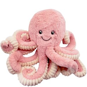 my super star octopus stuffed animals plush toys for kids girls boys friends family birthday xmas gift present sea critters (pink, medium (15.7''))