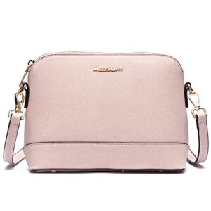 crossbody bags for women, lightweight medium dome purses and handbags with adjustable strap and golden hardwares