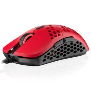 hk gaming mira m ultra lightweight rgb gaming mouse | honeycomb shell | 63 grams | max 12000 cpi | usb wired | 6 programmable buttons | on-board memory | anti slip grips | mira-m monza