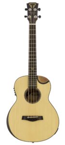 traveler guitar, 4-string acoustic-electric bass guitar, right, spruce (redlands concert