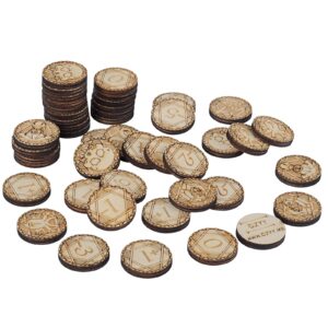 chaos tokens compatible with arkham horror the card game wood laser cut full core pack of 44