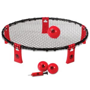 franklin sports spartan spyderball game set - includes 3 balls, carrying case and rules - played outdoors, indoors, yard, lawn, beach - durable tight net