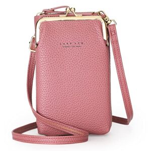 kinouchi small crossbody bags phone purse for women, pu leather shoulder bag - removable and disassemble shoulder strap with card slot