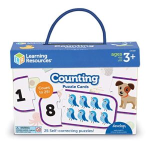 learning resources counting puzzle cards, kindergarten readniness, self correcting puzzles, ages 4+color, multi