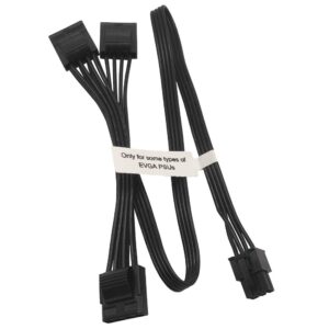 comeap molex power cable for evga psus, 6 pin to 3x 4 pin molex hard drive adapter splitter for some specific types of evga power supply 20-in(50cm)