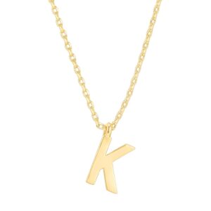 pavoi 14k yellow gold plated initial necklace | letter necklaces for women | k initial