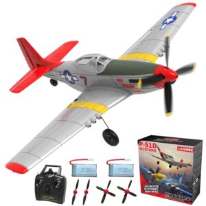 leambe remote control aircraft plane, rc plane with 3 modes for easy u-turns and control for adults & kids