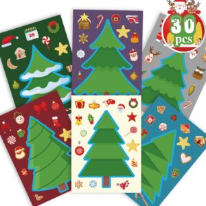 funnlot christmas crafts for kids 30pcs make a christmas tree stickers christmas activities for kids christmas kids christmas crafts toddler christmas tree sticker for kids christmas games