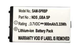 gba sp battery replacement for nintendo advance sp ags-001 sam-sprbp ags-003 battery