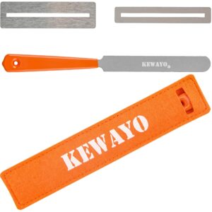 kewayo guitar fingerboard luthier tool set including guitar fret crowning luthier file, fret leveling beam sanding leveler beam and fingerboard guard protectors for guitar bass