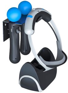 skywin psvr wall mount - compact, scratch resistant stand for ps4 vr headset and move controllers