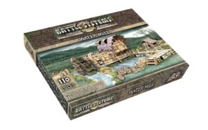 battle systems bat-bstfwe015 fantasy water mill - modular multi level tabletop wargames terrain - wargaming scenery for 28mm to 35mm miniatures