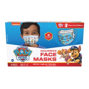 just play children’s single use face mask, paw patrol, 14 count, small, ages 2 - 7, kids toys for ages 2 up