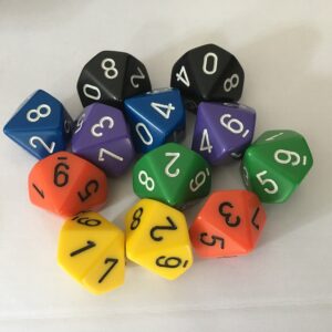 tarquin 10-sided dice (pack of 12