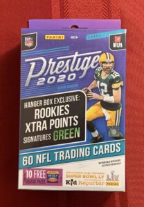 factory-sealed 2020 prestige nfl hanger box - 60 nfl trading cards