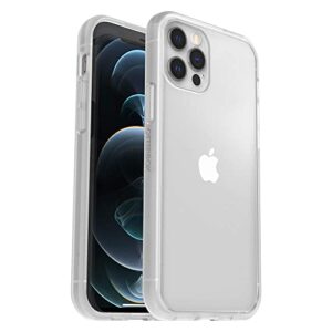 otterbox iphone 12 & iphone 12 pro prefix series case - clear, ultra-thin, pocket-friendly, raised edges protect camera & screen, wireless charging compatible