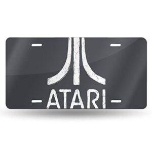 ertregysrtg atari video game retro logo vintage gaming console license plate 6" x 12"