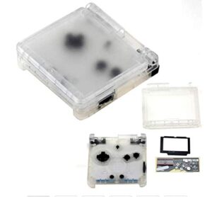 full housing case cover housing shell replacement for game boy advance sp gba sp shell case with buttons kit-clear