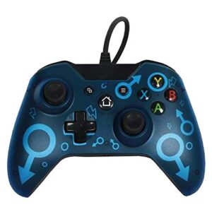 chasdi xbox one wired controller for all xbox one models, series x s, and pc v2 (blue)