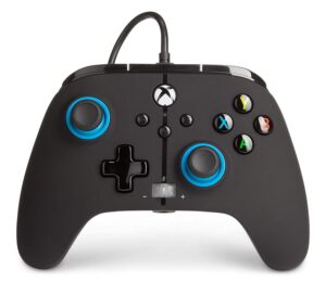 powera enhanced wired controller for xbox series x|s - blue hint, gamepad, wired video game controller, gaming controller, xbox series x|s, officially licensed for xbox