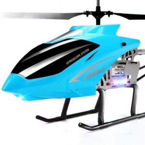 vanfty large fall resistant rc helicopter for adults helicopters remote control charging 3.5 channels rc drone helicopter toys with led light night sky flight teenagers boys girls gift