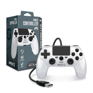 armor3 wired game controller for ps4/ pc/mac (white) - playstation 4