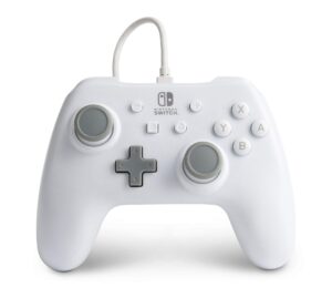 powera wired controller for nintendo switch - white