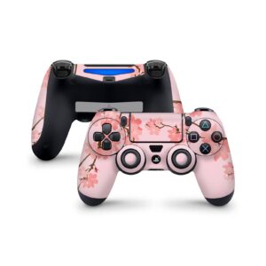 zoomhitskins compatible with ps4 controller skin, sakura japan flower cherry blossom floret sakura, durable, 3m vinyl, made in the usa