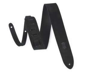 levy's leathers 2" suede leather guitar strap; black (m12oh-v2-blk)