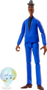 mattel pixar disney soul joe gardner action figure 8-in tall movie character toy with 2-in 22 figure, highly posable with authentic look, gift fans & collectors