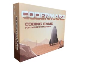 codermarz game for space and ai learners! nbc featured: first ever board game for boys and girls age 6+. teaches about mars, ai and computer programming through fun astronaut and neural adventure!