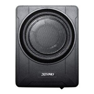 devmo gelf 8" compact enclosed powered enclosed subwoofer for car under seat