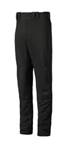 mizuno mens g2 premier pro adult baseball pant with hemmed open bottom, black, medium us