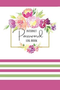 internet password log book: email address and password organizer notebook with alphabetical easy reference sections