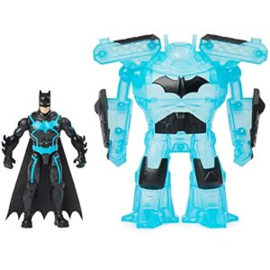 dc comics batman bat-tech 4-inch deluxe action figure with transforming tech armor, kids toys for boys aged 4 and up