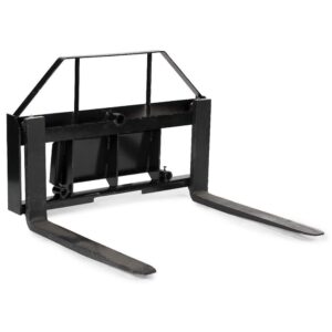 titan attachments mini skid steer pallet fork attachment, 48" fork blades, rate 4,000 lb, quick tach mounting