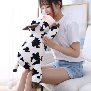 jensquaify cow pillow, cow stuffed animals plush toys gifts for kids, 23.6"